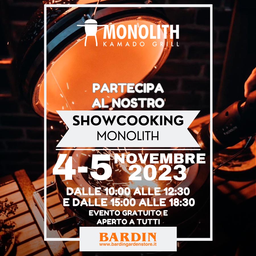 Novembre con Monolith: evento di show cooking - Bardin Garden Store